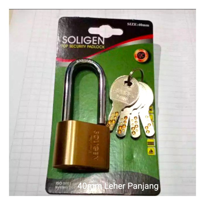 Jual Gembok Pagar Rumah Soligen 40Mm 40 Mm Panjang Gembok Cakram Motor ...