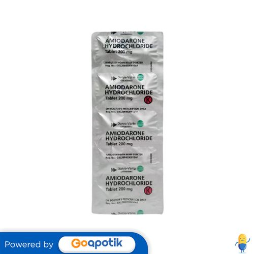 Jual AMIODARONE HCL DARYA VARIA 200 MG STRIP 10 TABLET | Shopee Indonesia