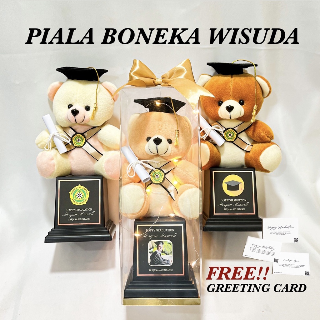 Jual Piala Wisuda / Boneka Wisuda / Boneka Graduation / Piala Boneka ...