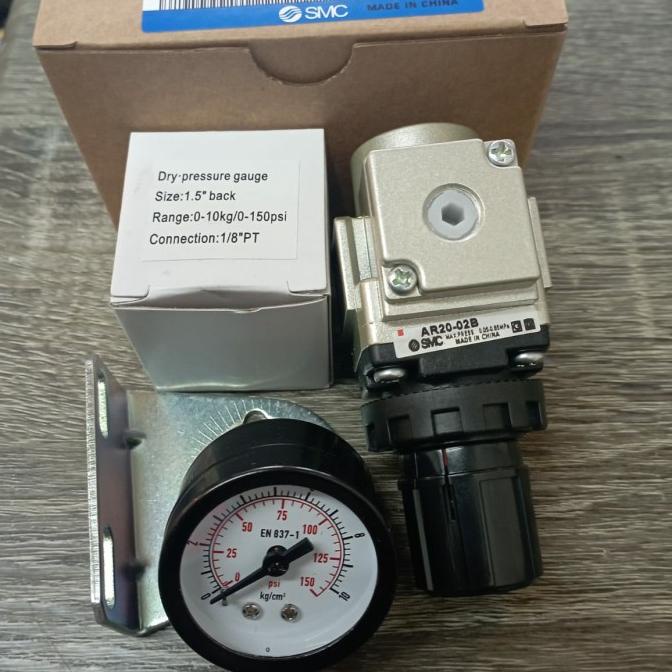 Jual REGULATOR PNEUMATIC SMC AR20-02B PORT:1/4" /REGULATOR SMC AR20-02 | Shopee Indonesia