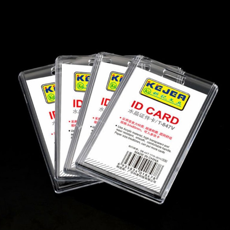 Jual 63 Holder Id Card Acrylic Id Card 2 sisi Tempat Kartu Id Card ...