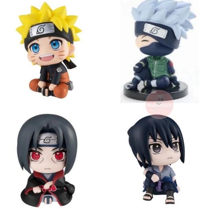 Jual Action Figure Naruto Chibi Look Up Series Itachi, Kakashi, Sasuke ...