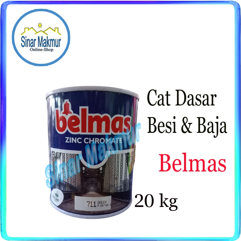 Jual Cat Dasar Zinc Chromate Meni Besi 1 Pail 711 Green (BELMAS ...