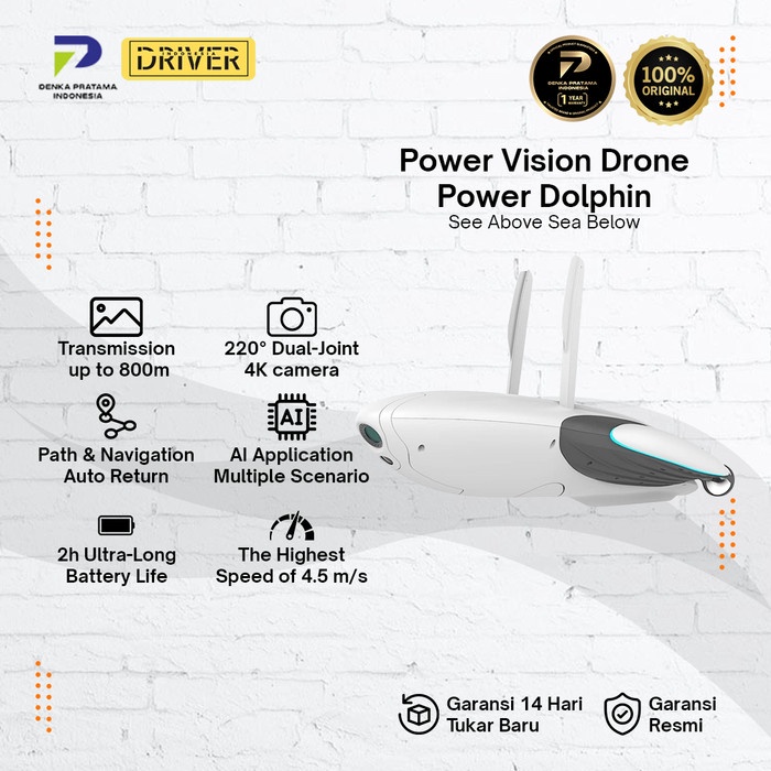 Jual POWER VISION DRONE POWERDOLPHIN EXPLORER UNDERWATER ORIGINAL ...