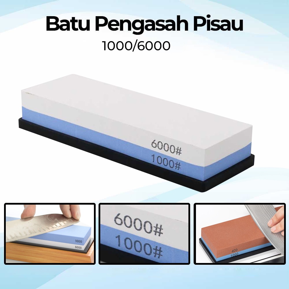 Jual Batu Pengasah Pisau Whetstone Knife Sharpener 1000/6000 - Warna ...