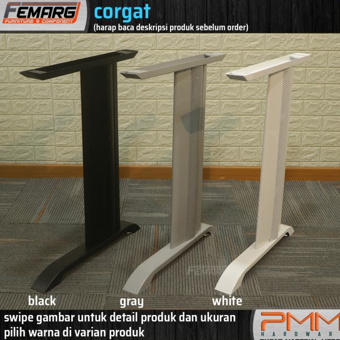 Jual Kaki Meja Femarg Corgat | Office Table Base Meja Kantor Besi Abu ...