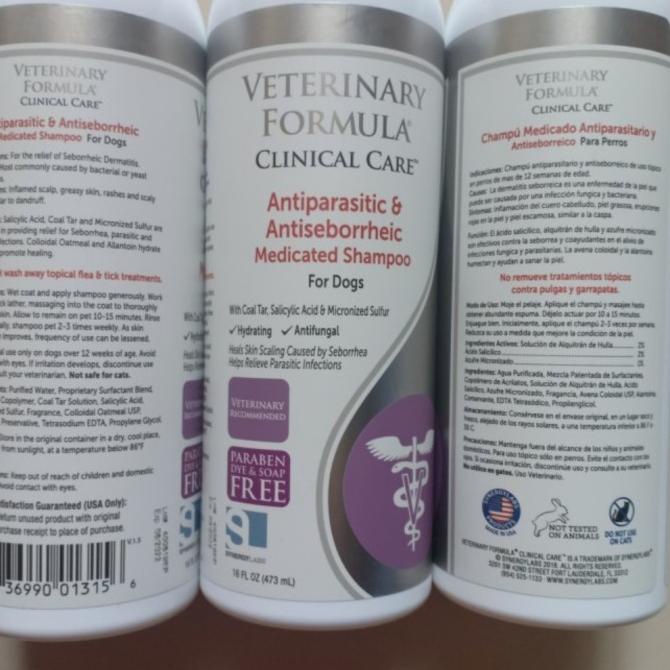 Jual Veterinary formula antiparasitic antiseborrheic shampoo anti ...