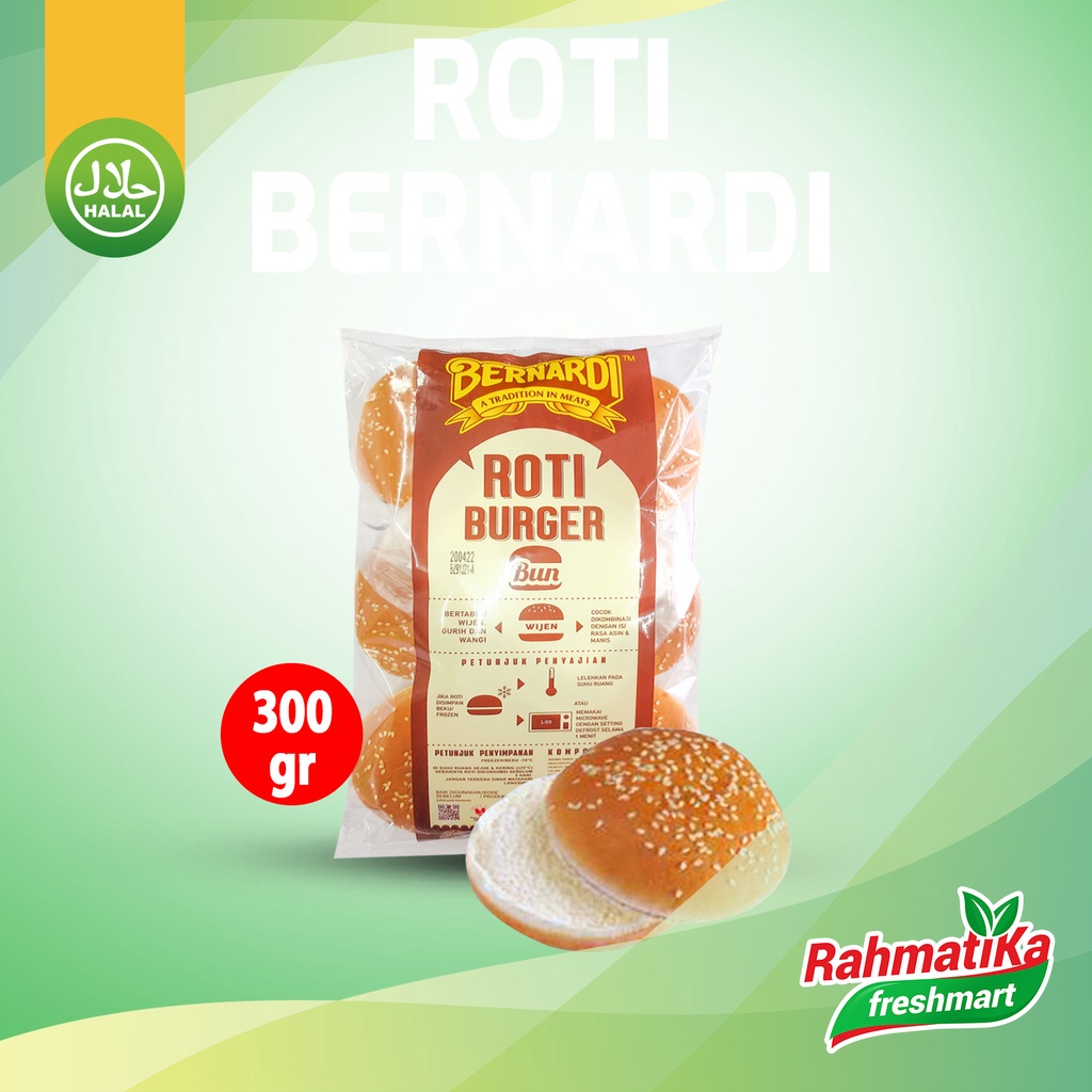 Jual Roti Burger Wijen Bernardi 300 gram | Shopee Indonesia