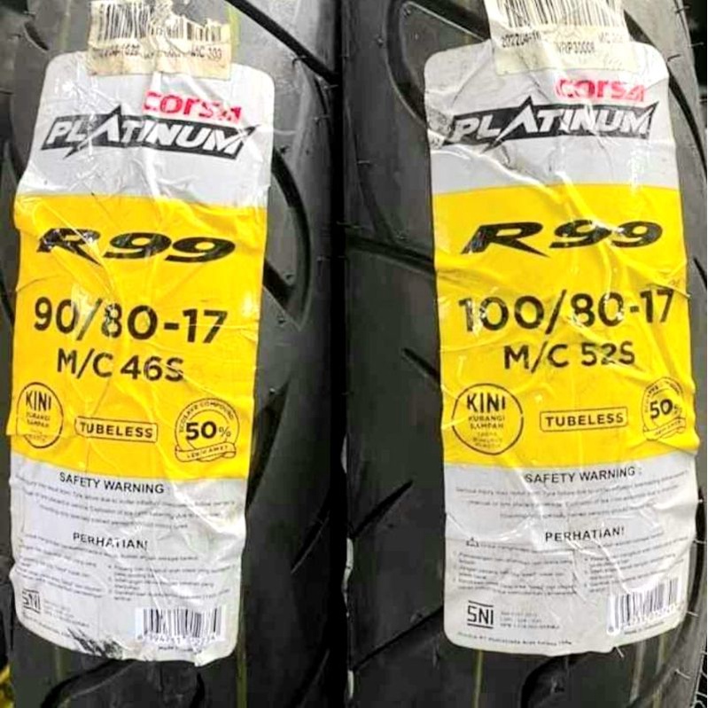 Jual PROMO BAN CORSA R99 PLATINUM 90/80 100/80 RING 17 BAN MOTOR TUBLES ...