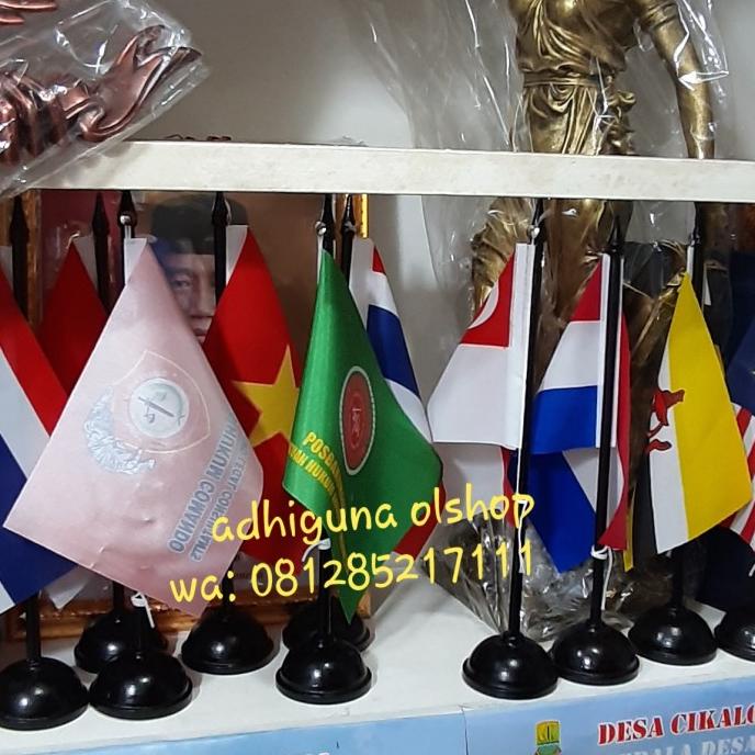 Jual bendera negara asean meja + tiang Kayu | Shopee Indonesia
