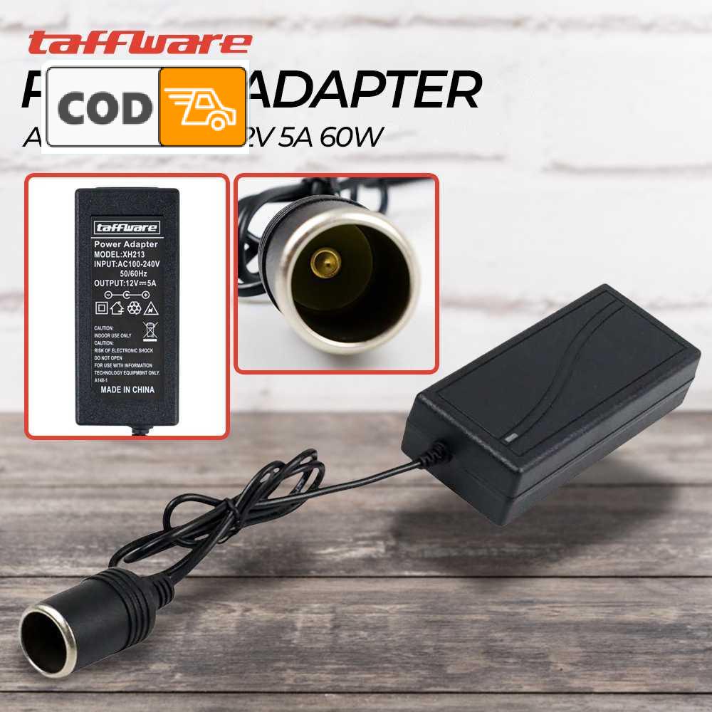 Jual Adaptor AC 240V ke DC 12V 5A 60W Colokan Lighter Mobil Power ...