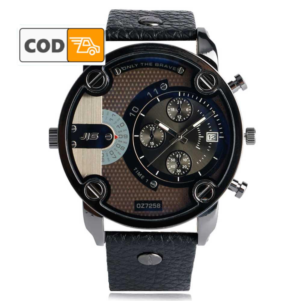 Jual Jam Tangan Pria Analog Keren 52mm Kulit Stainless Steel Kokoh ...