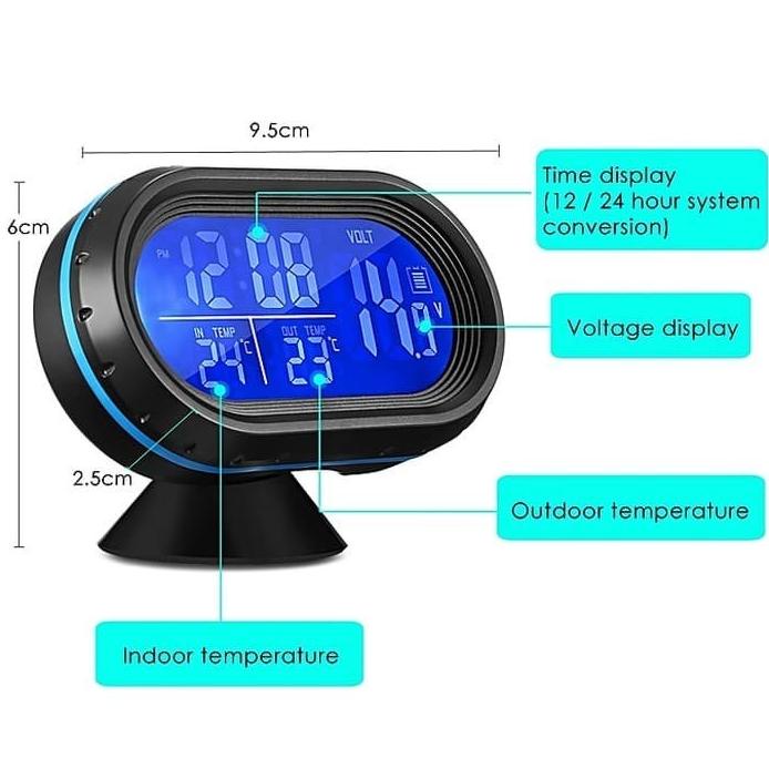 Jual Jam Digital Vst Dashboard Mobil Suhu Volt Meter Led Warna ...