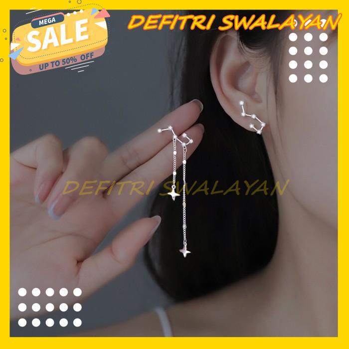 Jual ANTING DESIGN BINTANG SILVER MODEL PANJANG HOT SALE | Shopee Indonesia