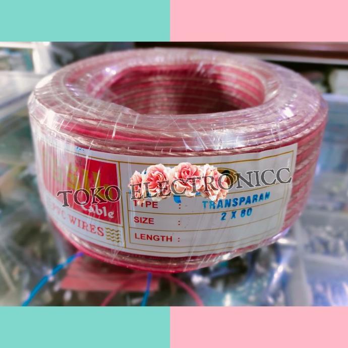 Jual Kabel Transparan Speaker 2X80 40M Full | Shopee Indonesia