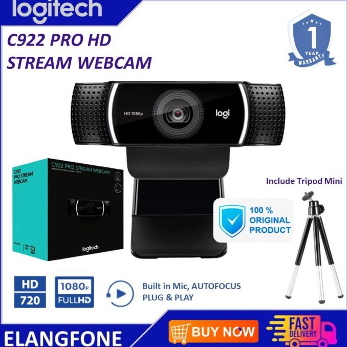 Jual Logitech C922 Pro Stream Webcam HD Original | Shopee Indonesia