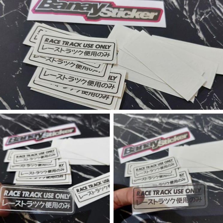Jual - STICKER RACE TRACK USE ONLY JAPAN TRANSPARAN g Terbaru ...