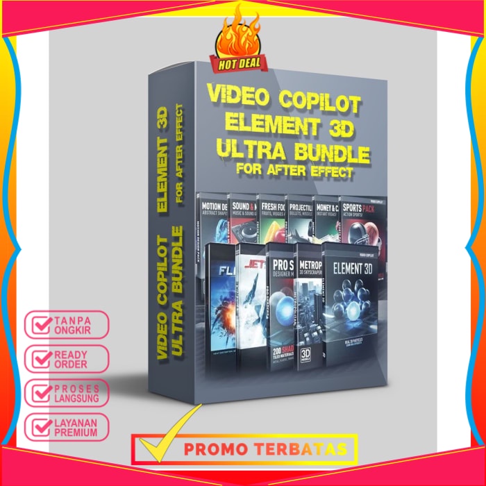 Jual Lifetime Video Copilot Element 3D Ultra Bundle For After Effect ...
