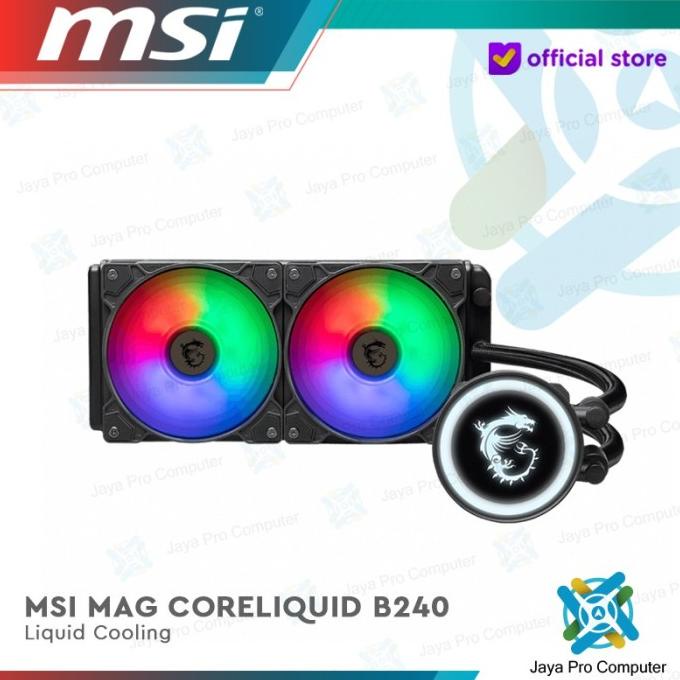 Jual MSI MAG CORELIQUID B240 RGB - CPU Cooler Liquid Fan | Shopee Indonesia