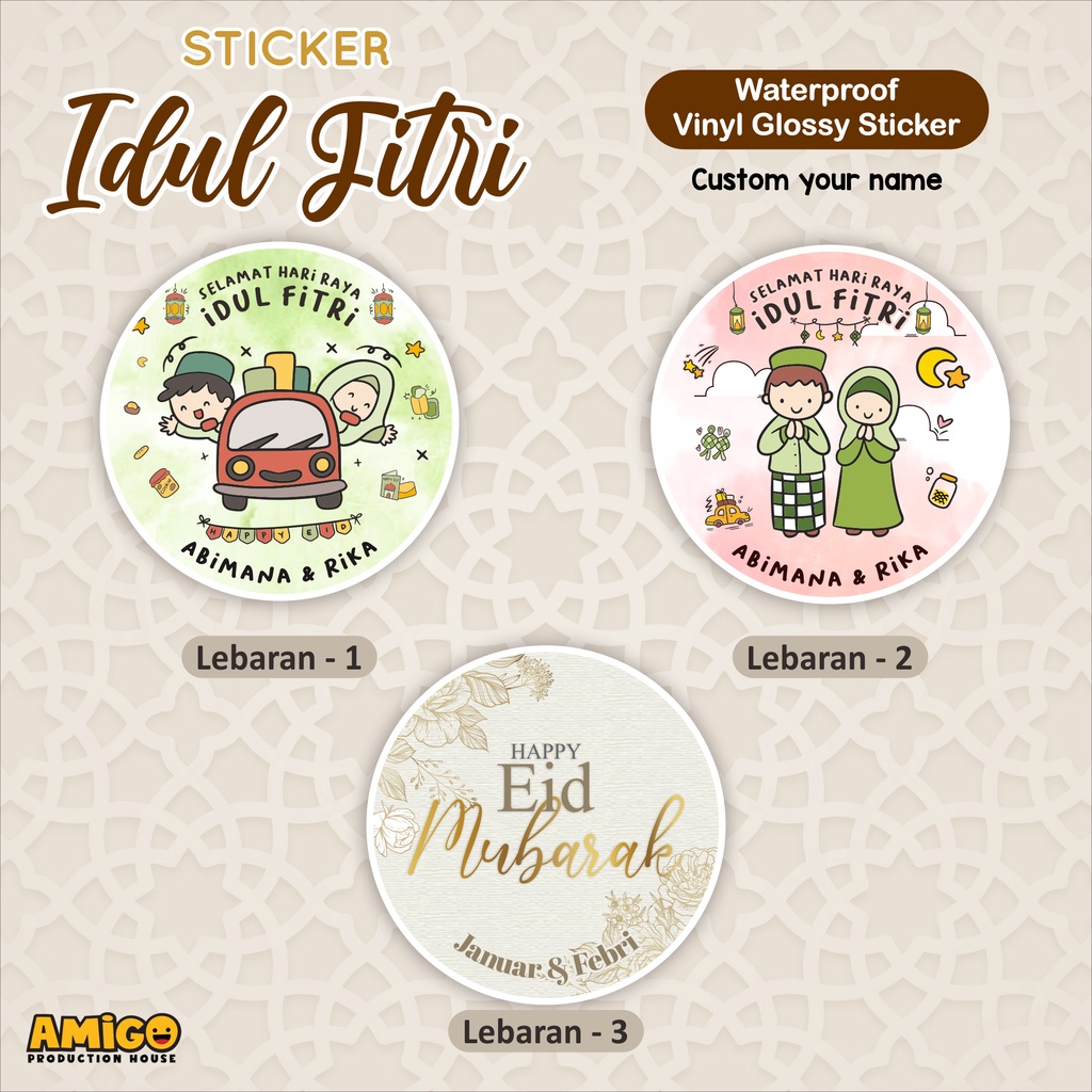 Jual STIKER IDUL FITRI HAPPY EID MUBARAK HARI RAYA LEBARAN STIKER ...