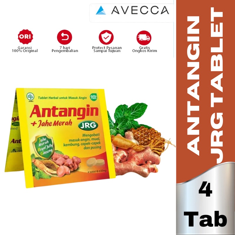 Jual Antangin JRG Tablet Strip 1 Strip @ 4 Tablet / Masuk Angin ...