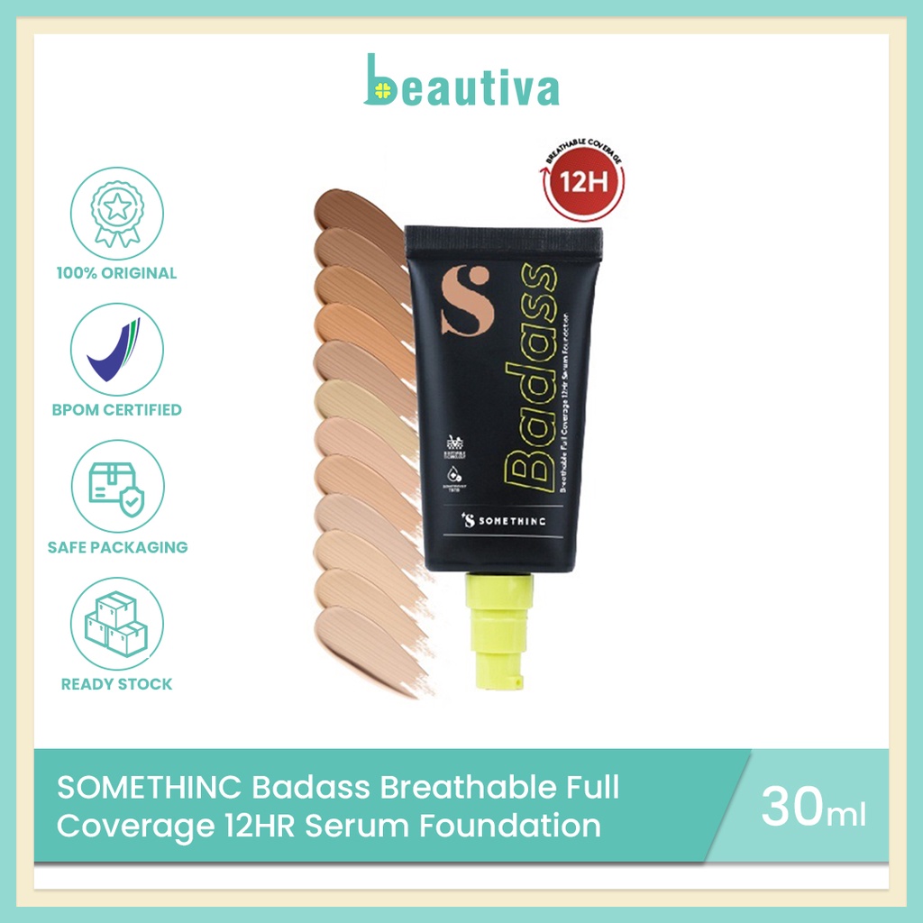 Jual Somethinc BADASS Breathable Full Coverage 12HR Serum Foundation ...