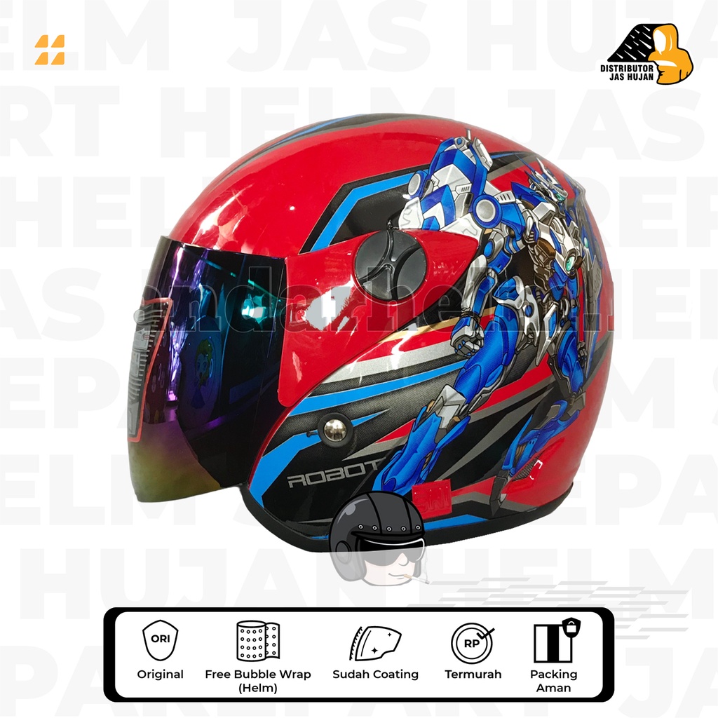 Jual Helm Anak Shel Phoenix Transformer Red Glossy | Shopee Indonesia