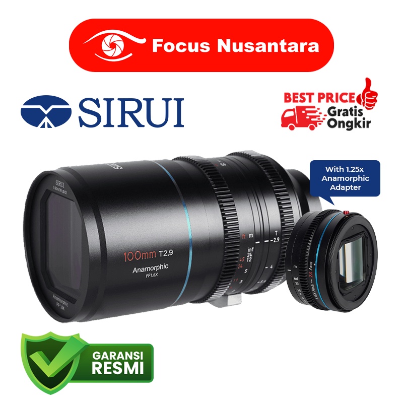 Jual SIRUI Venus 100mm T2.9 1.6x Full-Frame Anamorphic Lensa Kamera ...