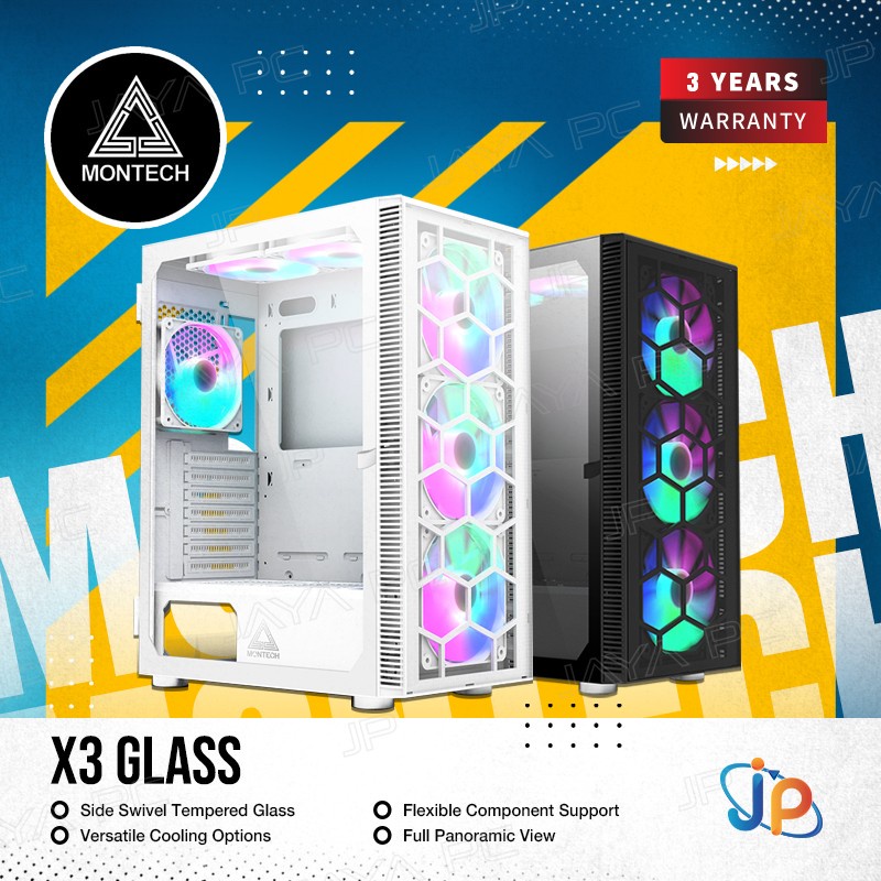 Jual Montech X3 Glass RGB CPU Case - Tempered Glass Chassis | Shopee ...