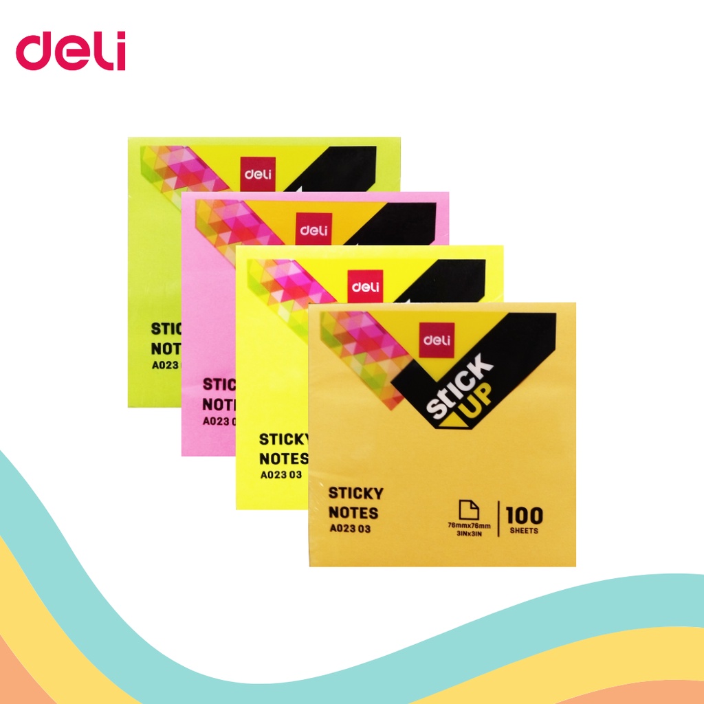 Jual OBRAL…!!! STICK NOTE DELI A-02303 (1 PCS) | Shopee Indonesia