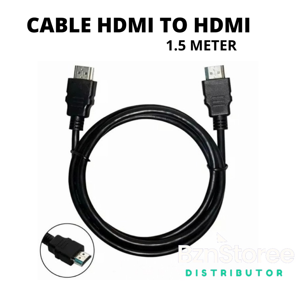 Jual Kabel hdmi 1,5meter / KABEL HDMI STANDARD MURAH 1.5Meter /HDMI TO HDMI / Kabel HDMI Hitam 1 ...
