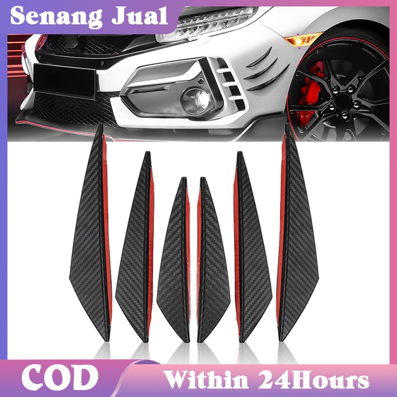 Jual 6PCS Mobil Universal Spoiler Depan / Sirip Spoiler Mobil ...