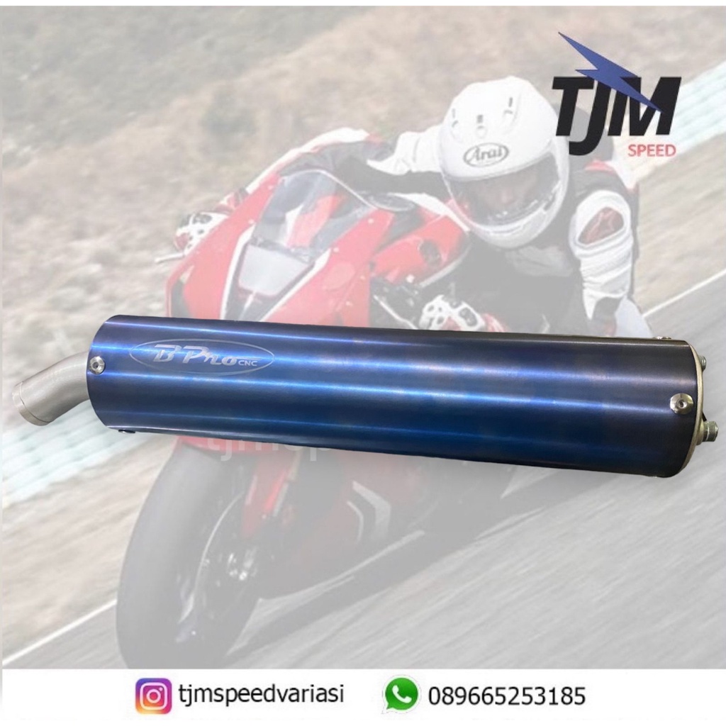 Jual Silencer Knalpot 2T 2 Tak 2 Tak 2 Stroke BPRO Titanium blue Ninja ...