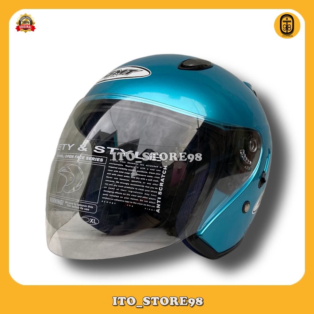 Jual Helm Sepeda Motor Half Face Gmt Centro Double Visor Solid Helem ...