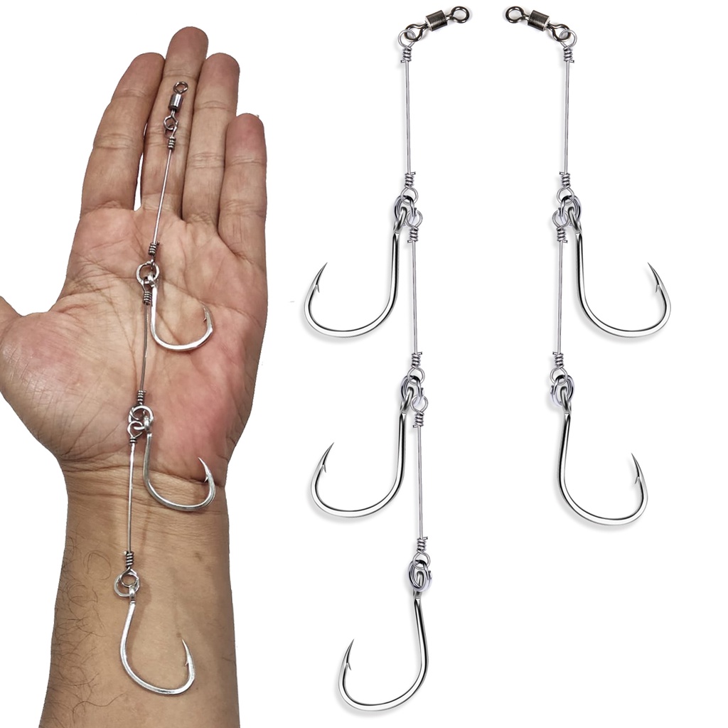 Jual Rangkaian Koncer Mata Kail Tenggiri GT Barakuda Pelagis Anti Gigi ...