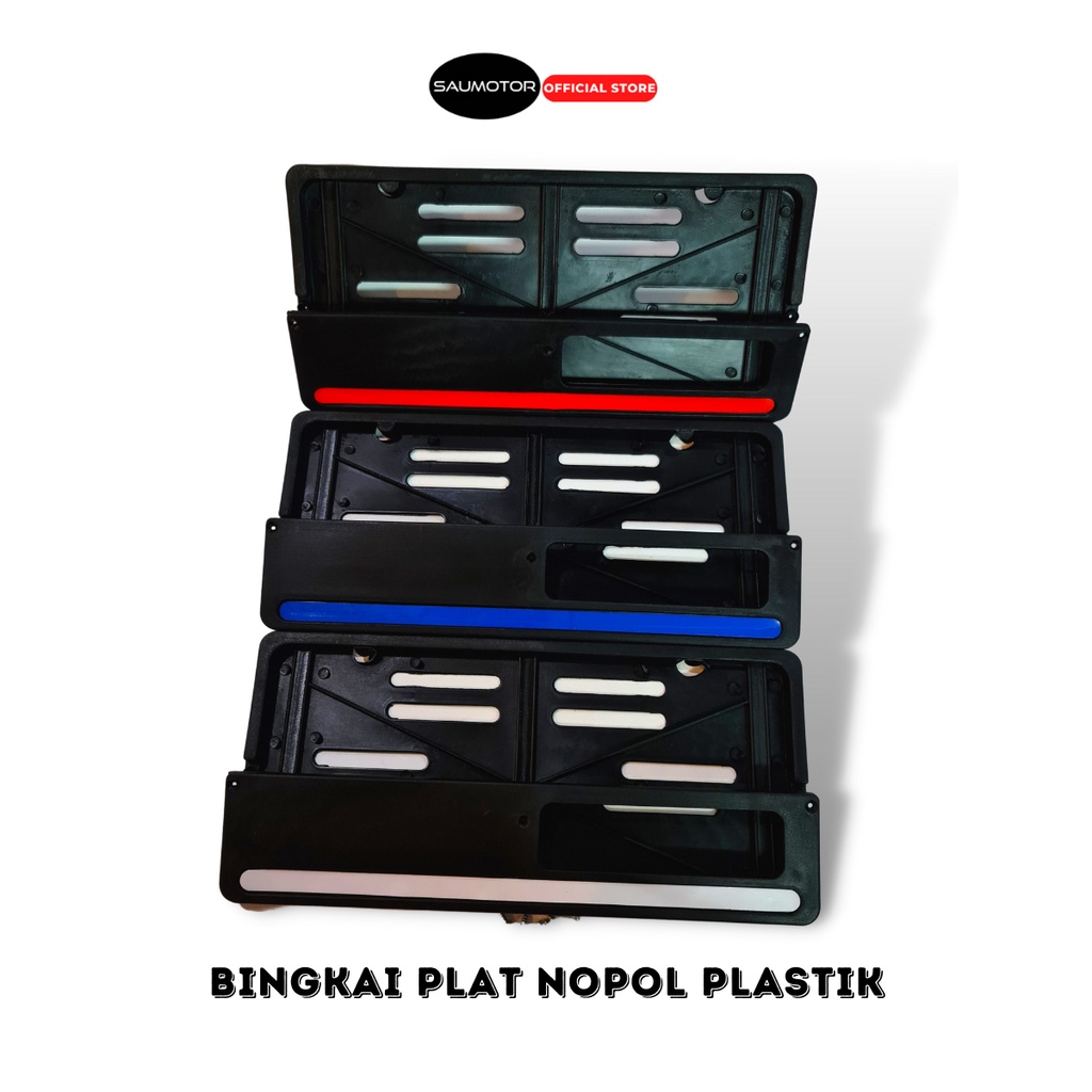 Jual Saumotor Bingkai Plat Nopol Motor Plastik List Warna Isi 2 Pcs ...