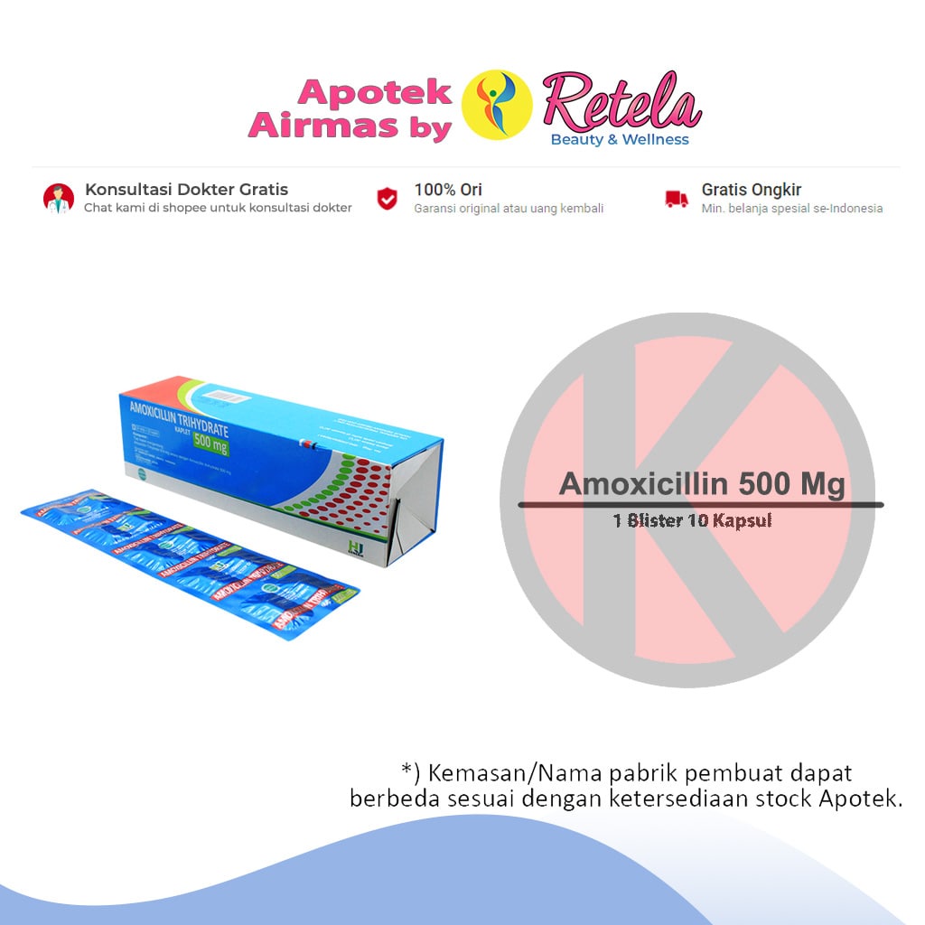 Jual AMOXICILLIN 500MG 1 STRIP 10 CAPSUL | Shopee Indonesia