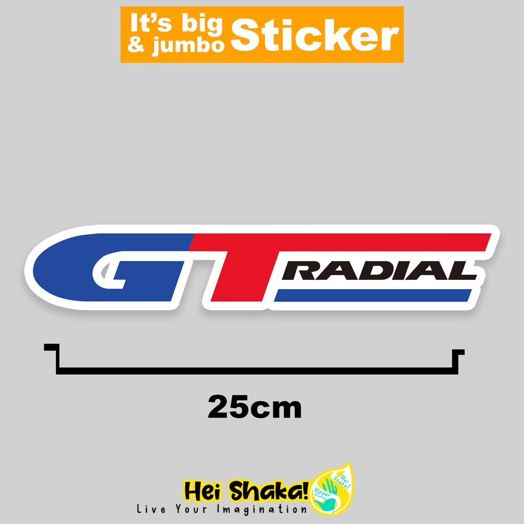 Jual Stiker GT Radial Ukuran Besar Sticker Racing Bahan Vinyl Anti Air ...