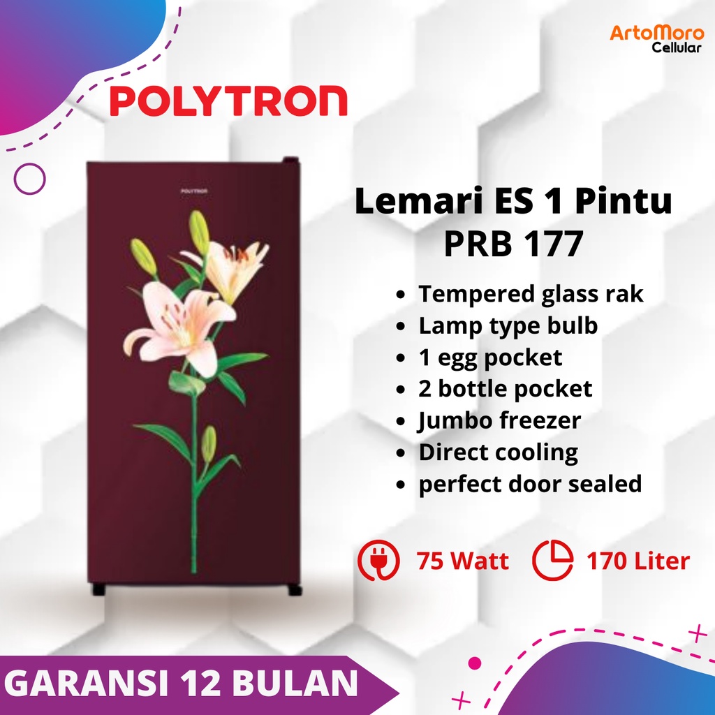 Jual LEMARI ES POLYTRON PRB 177 Kapasitas 170L Low watt - Bergaransi ...