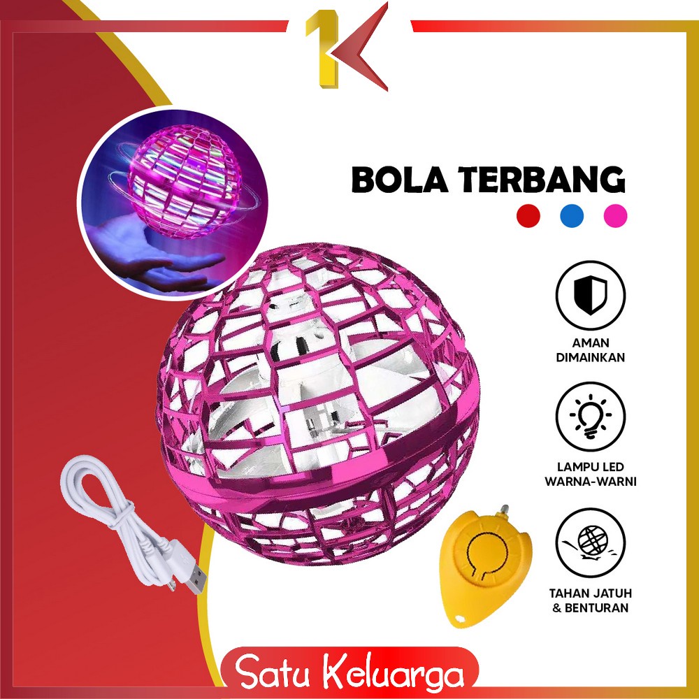 Jual SK-M312 Mainan Flying Spinner Bola Terbang LED Berputar Mini UFO ...