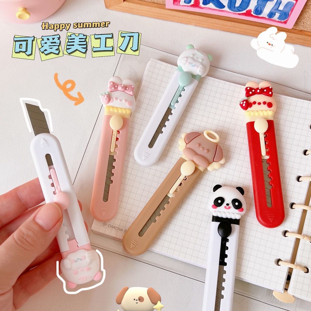 Jual mini cutter aesthetic lucu panda beruang kelinci bunny bear rabbit ...