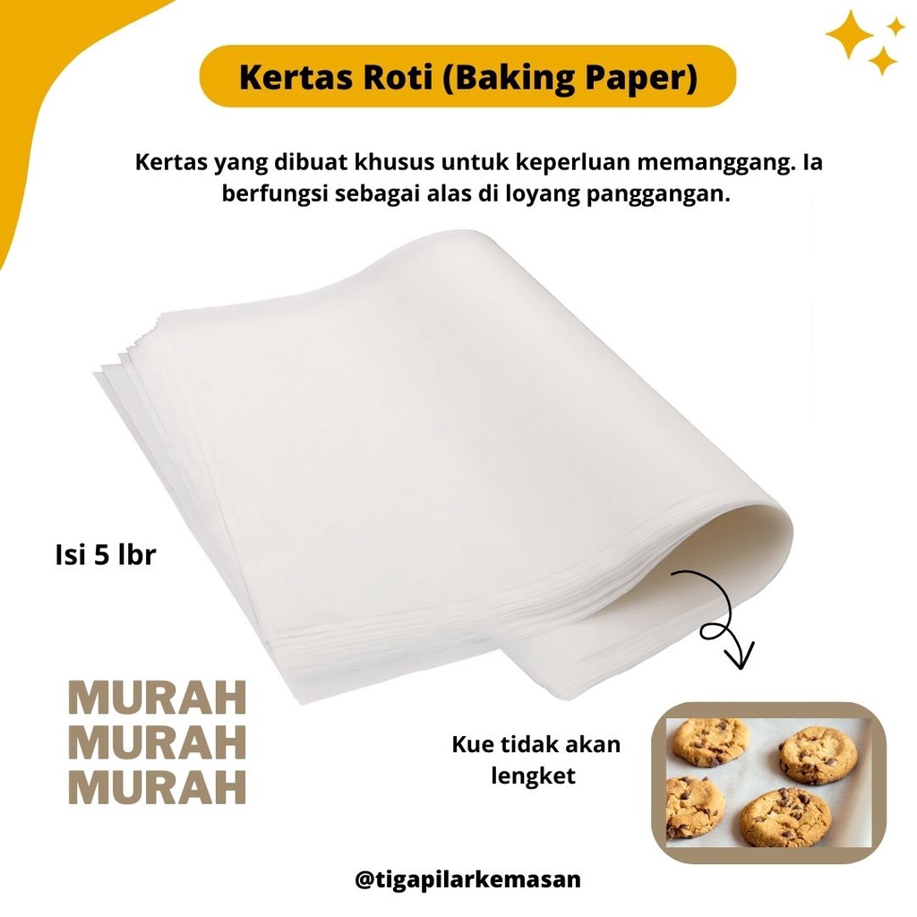 Jual baking paper/kertas alas roti | Shopee Indonesia