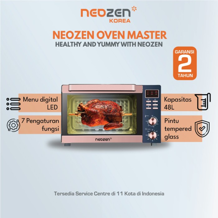 Jual NEOZEN OVEN MASTER (OVEN GRILL PRAKTIS) KAPASITAS 4,8L | Shopee ...