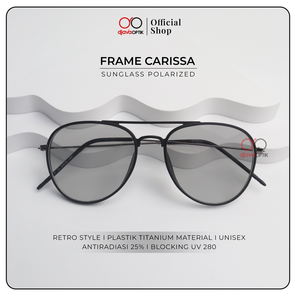 Jual DJAVA OPTIK - Frame Carissa - Kacamata Photocromic Normal Pabrik Model Aviator Besar ...