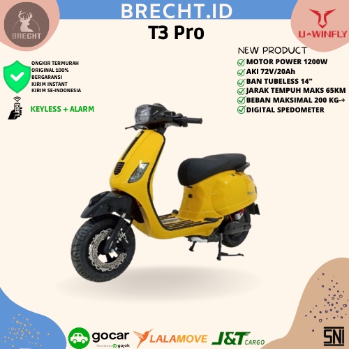 Jual Sepeda Motor Listrik Vespa UWINFLY T3 , T3s & T3 Pro / T3S Pro ...