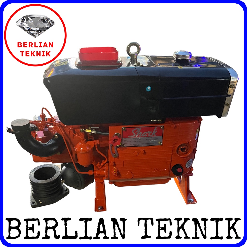 Jual Mesin Penggerak Solar Engine Diesel Shark 1100 WO / 16 HP Hopper Double Bearing | Shopee ...