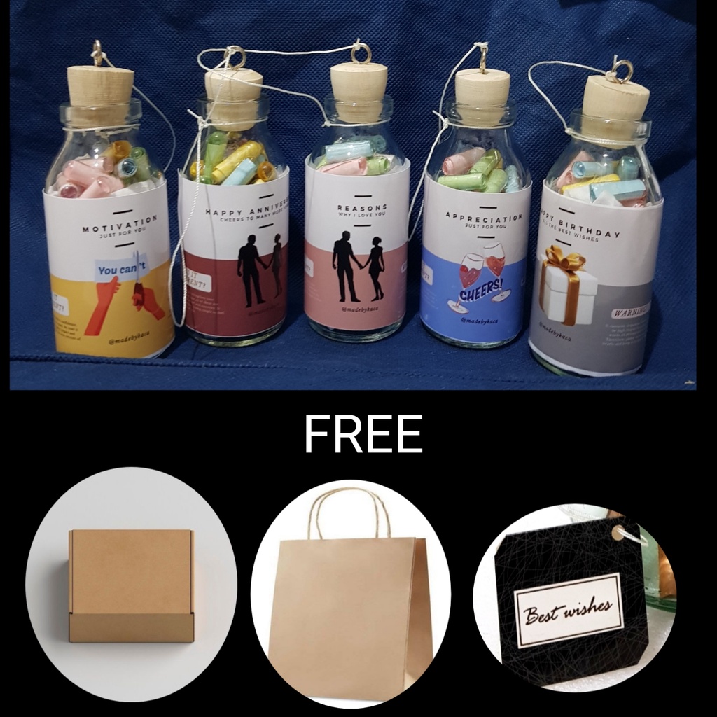 Jual [ SUDAH DI TULIS ] Blessing Jar Kado unik Botol ucapan botol ...
