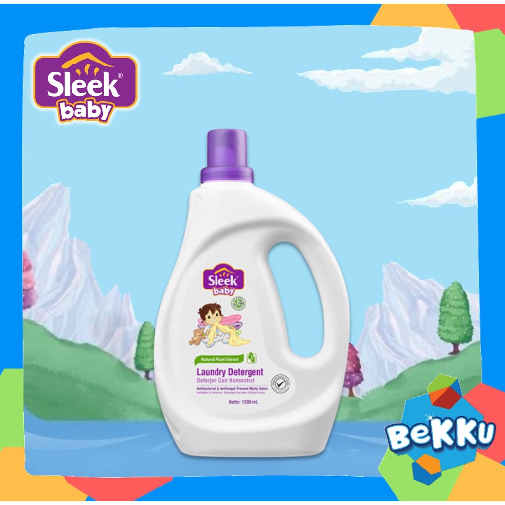 Jual Sleek Baby Laundry Detergent Cair 1200ml - Pembersih Pakaian Bayi ...