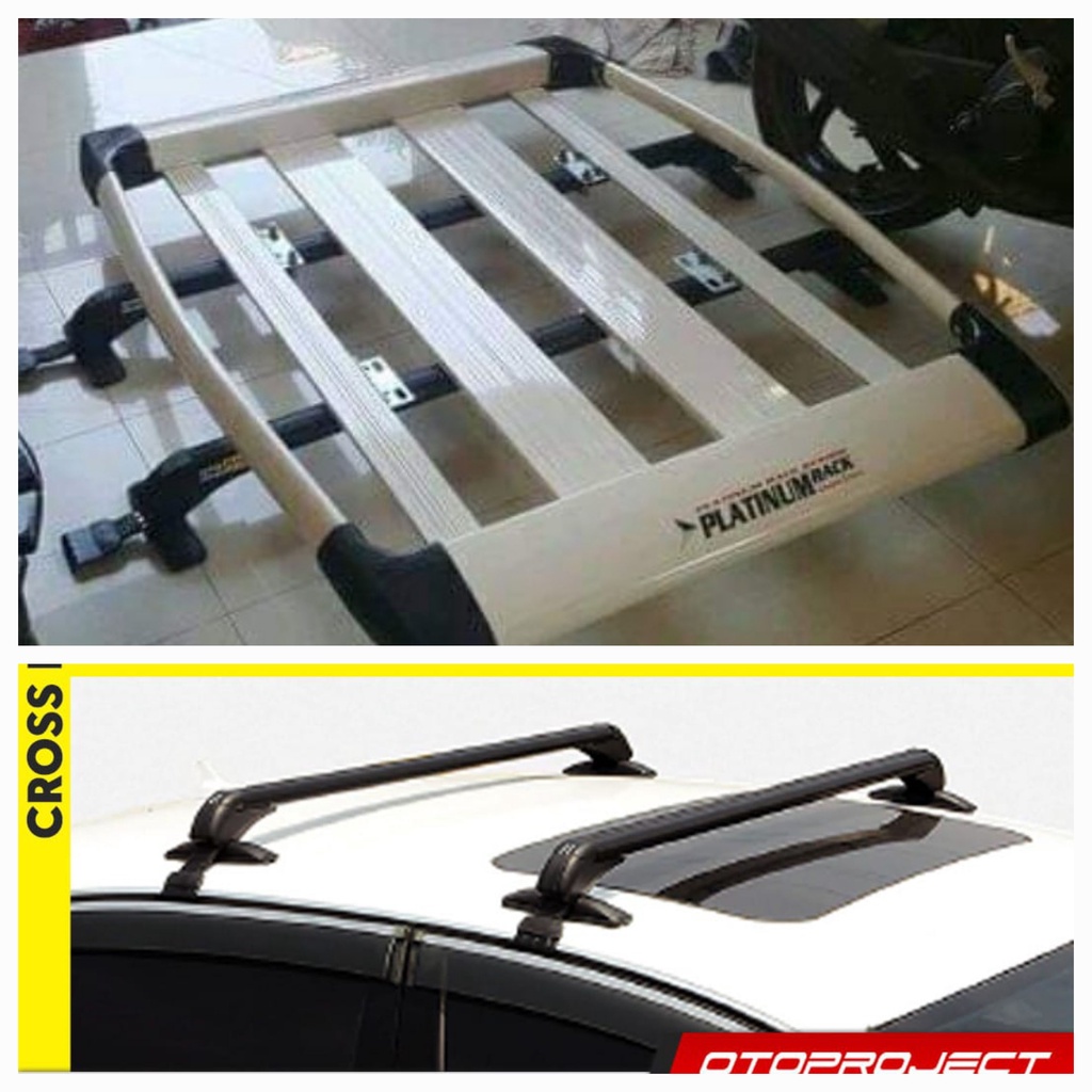 Jual Crossbar cross bar rak kaki jepit body mobil otorack + rak bagasi ...