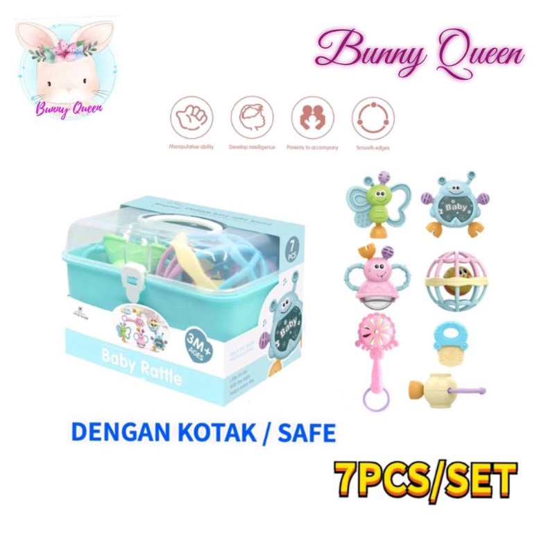 Jual Baby Rattle Set isi 7 pcs Teether Mainan Kerincingian Lonceng ...